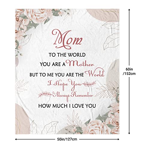 FIOUNG Gifts for Mom from Daughter, Mom Gifts Blanket 60"x50", Birthday Gifts for Mom, Mom Gift Ideas for Mother, Mom Gifts from Son for Mother's Day Christmas Anniversary, to My Mom Throw Blankets