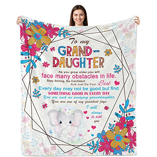 Granddaughter Gifts from Grandma, to My Granddaughter Blanket, Gifts for Granddaughter, Granddaughter Birthday Gift, Granddaughter Gifts from Grandparents, Granddaughter Gifts Throw Blanket 50”x60”