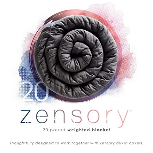 PureCare Zensory 20 lb. Weighted Blanket, Hypoallergenic Glass Beads & Mini Pocket Construction, 48" X 72" (PCZWB20)