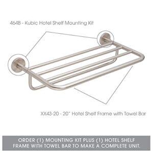 Ginger 464B/SN Hotel Shelf Mounting Kit, Kubic, Satin Nickel