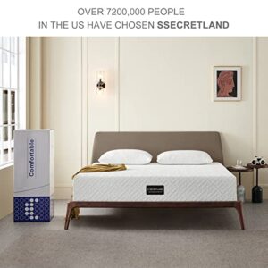 Queen Mattresses,S SECRETLAND Upgrade 12 Inch Gel Memory Foam Mattress in a Box,Comfortable and Breathable Mattress for Sleep Relief,Ultimate Motion Isolation,Fiberglass Free