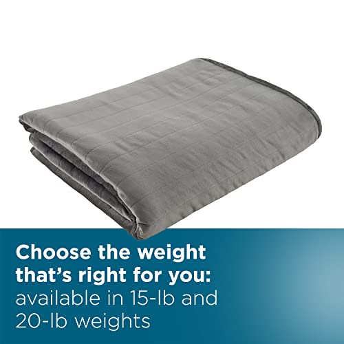 Tempur-Pedic Weighted Blanket, 20 lbs, Gray