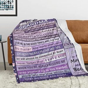 S SETEOSIR Grandma Blanket Mothers Day Birthday Gifts for Grandma - Best Grandma Gifts for Grandma from Granddaughter Grandchildren