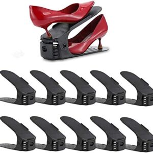 Shoe Slots Organizer, 10pcs 4 Layer Adjustable Shoes Slots Space Saver for Closet Better Stability Shoes Storage Rack Shoes Holder