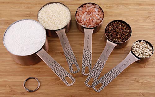 Measuring Cups and Spoons Set, Copper Measuring Cups and Spoons, Stainless Steel Measuring Cups and Spoons, 5 Measurer cups 6 Measure Spoons, Copper Measure Cups, Copper Measuring Spoons