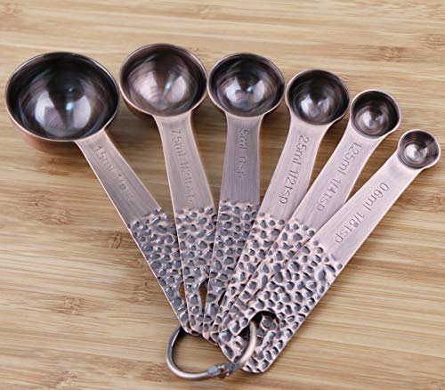 Measuring Cups and Spoons Set, Copper Measuring Cups and Spoons, Stainless Steel Measuring Cups and Spoons, 5 Measurer cups 6 Measure Spoons, Copper Measure Cups, Copper Measuring Spoons