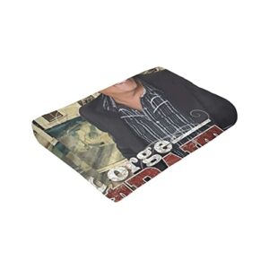 50"x40" Popular George or Strait Warm Flannel Blanket Soft Fleece Blanket Throw Blanket Summer Quilt Home Decoration Blanket