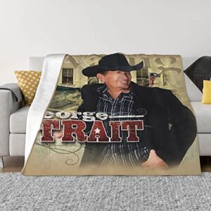 50"x40" popular george or strait warm flannel blanket soft fleece blanket throw blanket summer quilt home decoration blanket