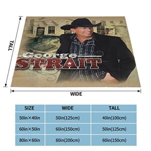 50"x40" Popular George or Strait Warm Flannel Blanket Soft Fleece Blanket Throw Blanket Summer Quilt Home Decoration Blanket