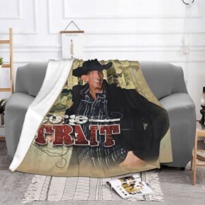 50"x40" Popular George or Strait Warm Flannel Blanket Soft Fleece Blanket Throw Blanket Summer Quilt Home Decoration Blanket