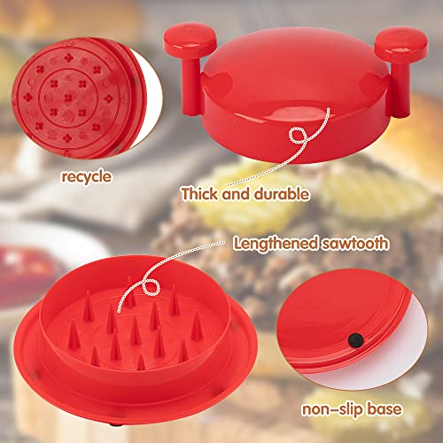 Chicken Shredder Shred Machine Chicken Shredding Tool Chicken Shredder Shred Machine Meat Shredder Meat Shredding Tool with Handles Non-skid Base Mat Suitable for Pulled Pork Beef Chicken 8inch Red