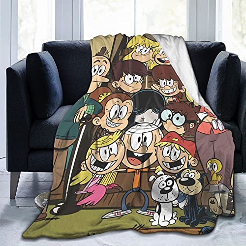 atgzfdr Anime The Loud House Blankets Warm Fashion Picnic Blanket Fits Couch Sofa Bedroom Living Room for All Season 60"X50"