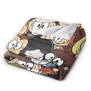 atgzfdr Anime The Loud House Blankets Warm Fashion Picnic Blanket Fits Couch Sofa Bedroom Living Room for All Season 60"X50"