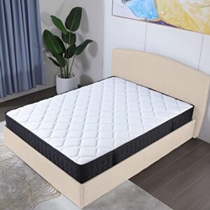 Rose Queen Mattress in a Box, 10 Inch Hybrid Mattress Queen Size with Memory Foam, Individual Pocket Springs for Motion Isolation, Medium Firm Queen Size Mattress, Bed in a Box, Strong Edge Support