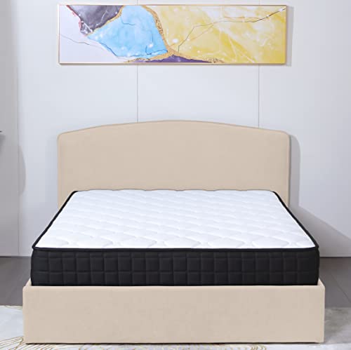 Rose Queen Mattress in a Box, 10 Inch Hybrid Mattress Queen Size with Memory Foam, Individual Pocket Springs for Motion Isolation, Medium Firm Queen Size Mattress, Bed in a Box, Strong Edge Support