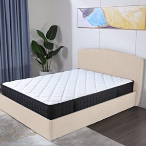 Rose Queen Mattress in a Box, 10 Inch Hybrid Mattress Queen Size with Memory Foam, Individual Pocket Springs for Motion Isolation, Medium Firm Queen Size Mattress, Bed in a Box, Strong Edge Support