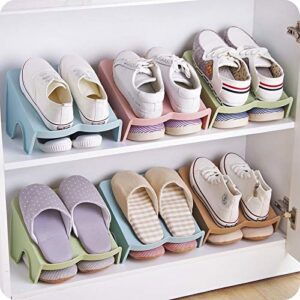 LKH 10 Piece Set Shoe Slots, Shoe Slots Organizer, Closet Shoe Organizer, Shoe Stacker - 4 Colors Optional (Color : Pink)