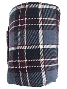 biddeford blankets micro plush electric heated blanket with digital controller, throw, burgundy/grey plaid