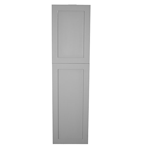 Florida Breeze Cabinets Fieldview Shaker Style Frameless Recessed Solid 14 x 62 Primed Gray Medicine Cabinet, Unfinished Wood