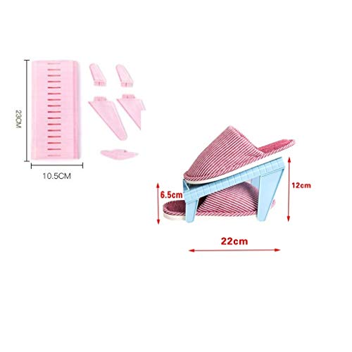 LKH 8 Piece Set Shoe Slots, Shoe Organizers and Storage, Shoe Organizer - Pink (Color : Pink)