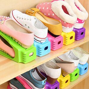 AlexGT Shoe Slots - Adjustable Shoe Organiser - Shoe Stacker Holder Shoe Organizer Space Saver Rack Storage