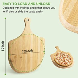 Pizza Peel, Premium Bamboo Pizza Spatula Paddle Cutting Board Handle (Baking Pizza, Bread, Cutting Fruit, Vegetables, Cheese)