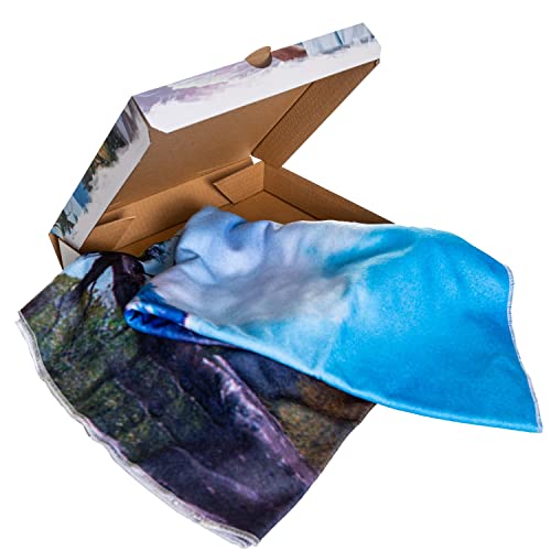 Calhoun Realistic Bob Ross Mountain by The Sea Lightweight Throw Blanket