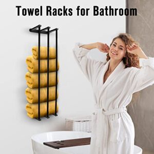 Sancagy Towel Racks for Bathroom : Wall Mounted, Rolled Towel Holder, and Towel Organizer for Small Bathroom