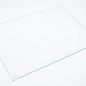 Tempered Glass Cutting Board, Extremely Durable, Long-Standing, Clear Glass, Scratch Resistant, Heat Resistant, Shatterproof, Extra Large 12X16