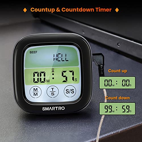 SMARTRO ST59 Digital Meat Thermometer for Oven BBQ Grill Kitchen Food Cooking with 1 Probe and Timer