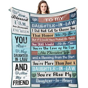 daughter in law gifts,gifts for daughter in law blanket,to my daughter in law blanket birthday gifts for future daughter in law,anniversary valentine daughter in law gifts from mother in law(50"x60")