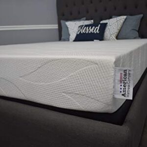 American Mattress Company 8" Graphite Infused Memory Foam-Sleeps Cooler-100% Made in The USA-Medium Firm (RV Queen - 60x75)