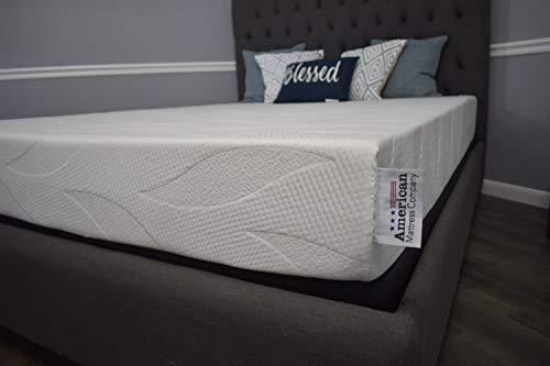 American Mattress Company 8" Graphite Infused Memory Foam-Sleeps Cooler-100% Made in The USA-Medium Firm (RV Queen - 60x75)