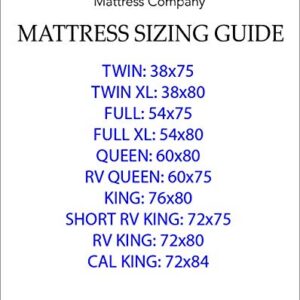 American Mattress Company 8" Graphite Infused Memory Foam-Sleeps Cooler-100% Made in The USA-Medium Firm (RV Queen - 60x75)