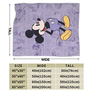 DUTACK Cute cartooon Mic Mouse Flannel Bed Blanket,Lightweight Cozy Plush Throw Blanket, 50"x40" Blanket for Bedroom Living Rooms and Sofa Couch-Blanket4