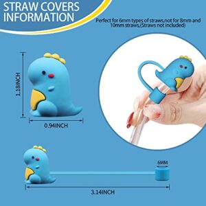 12Pcs Animals Straw Tips Cover,Reusable Frog Straw Covers Cap,Dust Proof Drinking Straw Tips Lids for 6-8mm,Cartoon Cute Straw Cap Lids Cap,Portable Straw Caps Decoration(12PCS Animal Style)