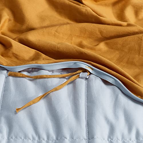 Gravity Blanket New Basics Duvet Cover, Fits Basics Blanket, 48 Inches x 72 Inches, The Original Weighted Blanket, Ochre, Washable Duvet Cover, Count of 1