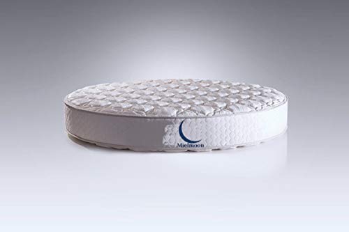 Mielmoon Round Mattress (86" Diameter) Luxury King - Premium Foam Firm Medium Plush - Round Bed Mattress USA (King 8")