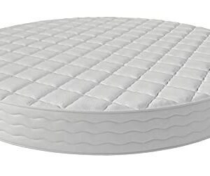 Mielmoon Round Mattress (86" Diameter) Luxury King - Premium Foam Firm Medium Plush - Round Bed Mattress USA (King 8")