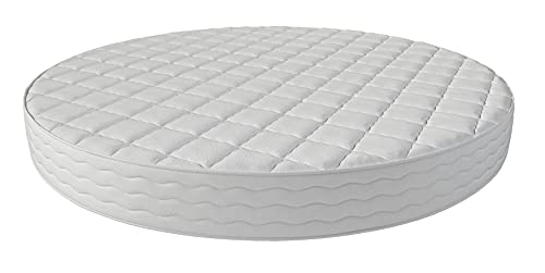 Mielmoon Round Mattress (86" Diameter) Luxury King - Premium Foam Firm Medium Plush - Round Bed Mattress USA (King 8")