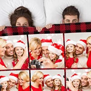 Yasion Customized Blankets with Photos Custom Costume Couples Blanket with Pictures Personalized Gifts for Men Wife Womens My Boyfriend Husband Her Christmas I Love You(4*Photos-32X48)