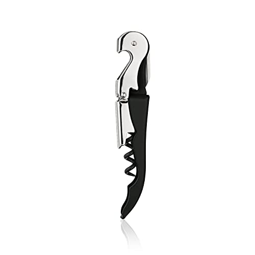 True Truetap Double Hinged Professional Waiter's Corkscrew - Wine Key and Wine Opener for Wine Bottles, Black