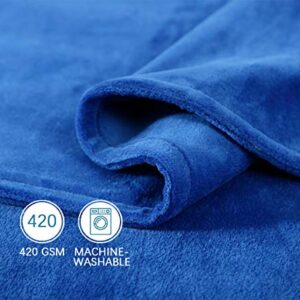 Roomate Weighted Blanket & Removable Cover - Resist Water Spills, 2 Models for Kids and Adults - Cool Breathable Inner & Ultra-Soft Minky Fleece Cover , Blue, 36''48''- 7LB