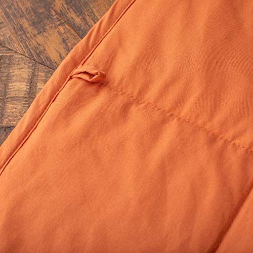 SUPERIOR Quilted Microfiber 12-Pound Weighted Throw Blanket , 48X72, Canyon Clay