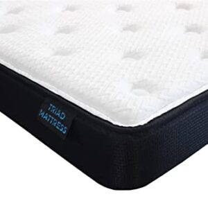 Triad Lite 6 inch RV Mattress Cool Gel Foam, Glacier Cooling Stretch Cover, Firm Support, Made in The USA (48x75)