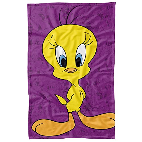 LOGOVISION Looney Tunes Blanket, 36"x58", Tweety Bird Character Fleece Blanket