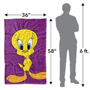 LOGOVISION Looney Tunes Blanket, 36"x58", Tweety Bird Character Fleece Blanket