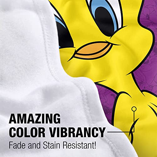 LOGOVISION Looney Tunes Blanket, 36"x58", Tweety Bird Character Fleece Blanket