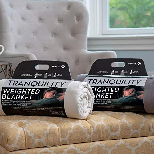 Tranquility 12lb Weighted Throw Blanket, Twin Ivory