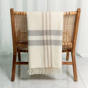 100% Undyed Baby Alpaca Throw Blanket (Meadow)